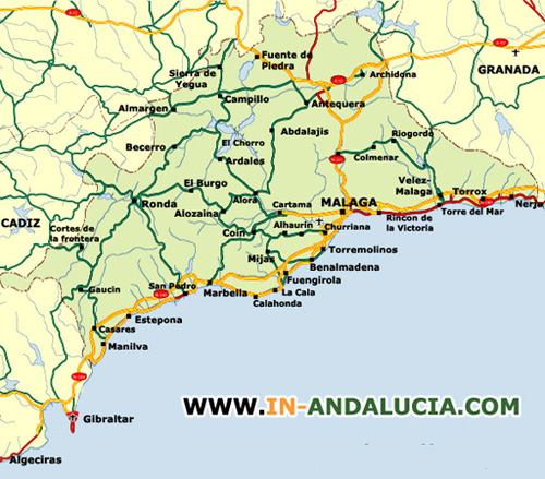 Mapa de Malaga | Malaga | Andalucia